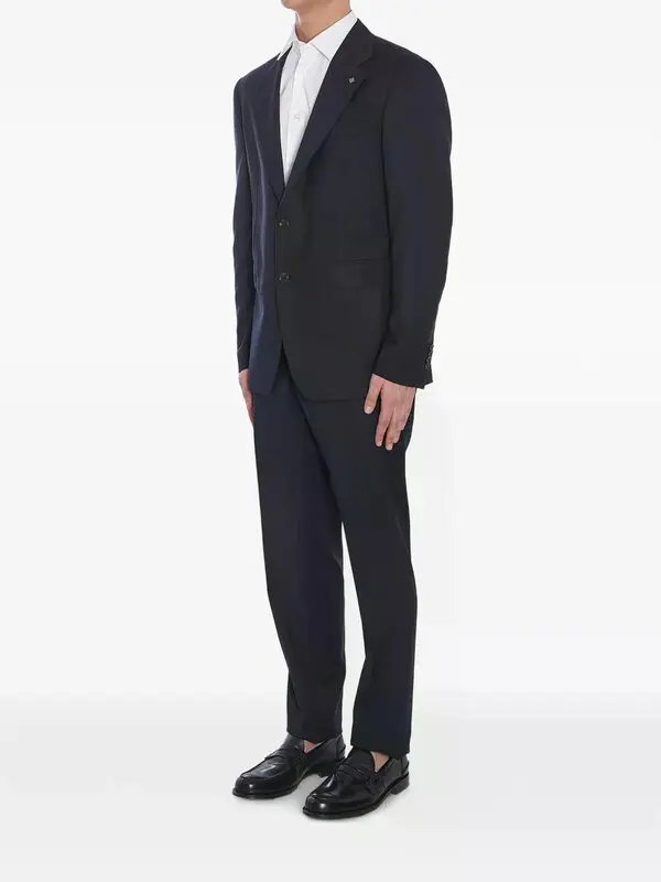 Tagliatore Double-breasted Virgin Wool Suit - Blue