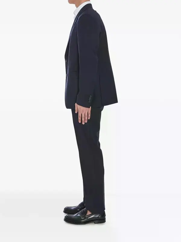Tagliatore Double-breasted Virgin Wool Suit - Blue