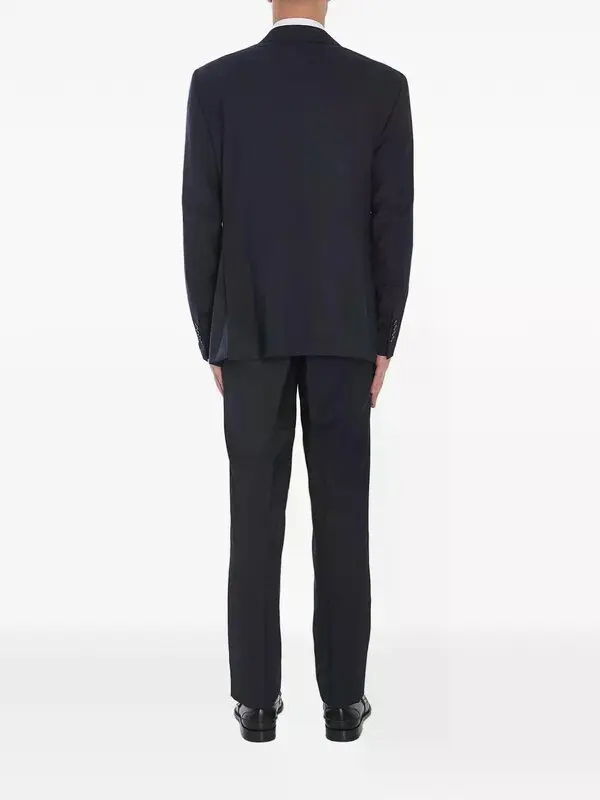 Tagliatore Double-breasted Virgin Wool Suit - Blue