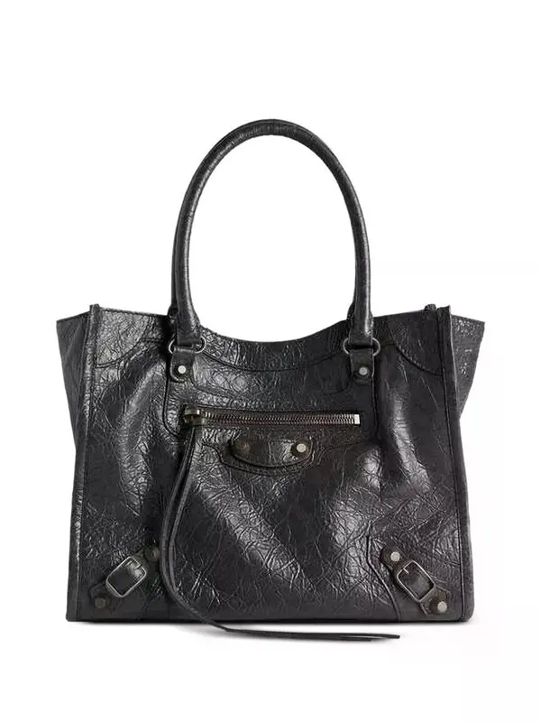 Balenciaga Mini Le City Leather Tote Bag - Black