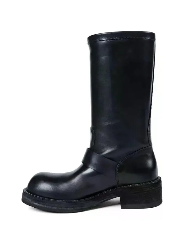 ANN DEMEULEMEESTER Engineer Buckle Biker Boots
