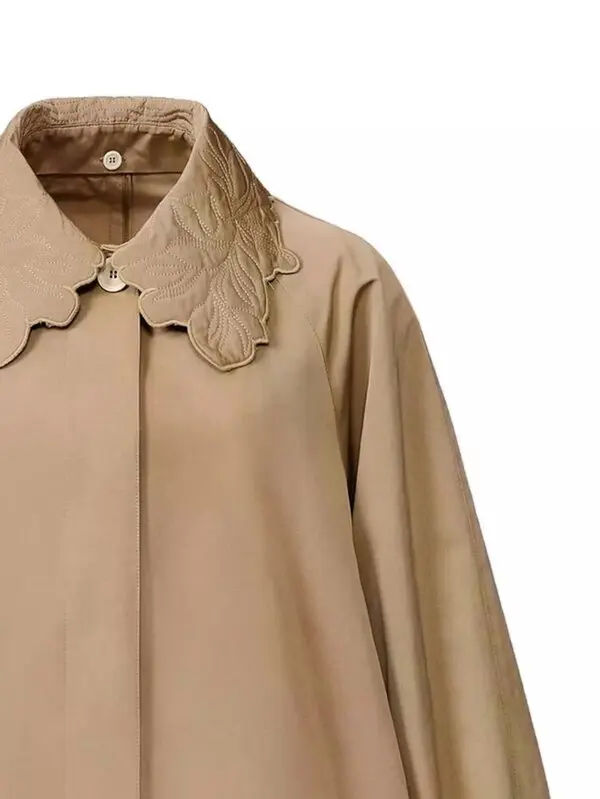 Fabiana Filippi Embroidered Collar Coat - Neutrals