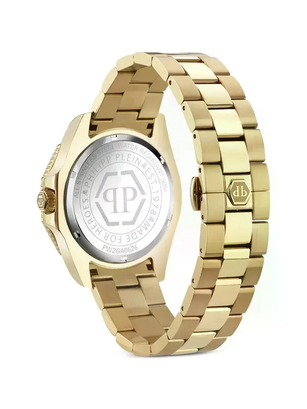 Philipp Plein Aquastorm 44mm Watch With Yellow Gold-tone Bracelet