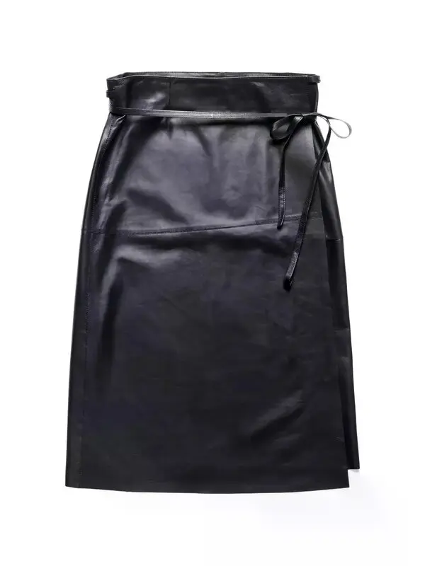 TOD'S Tie-belt Leather Skirt