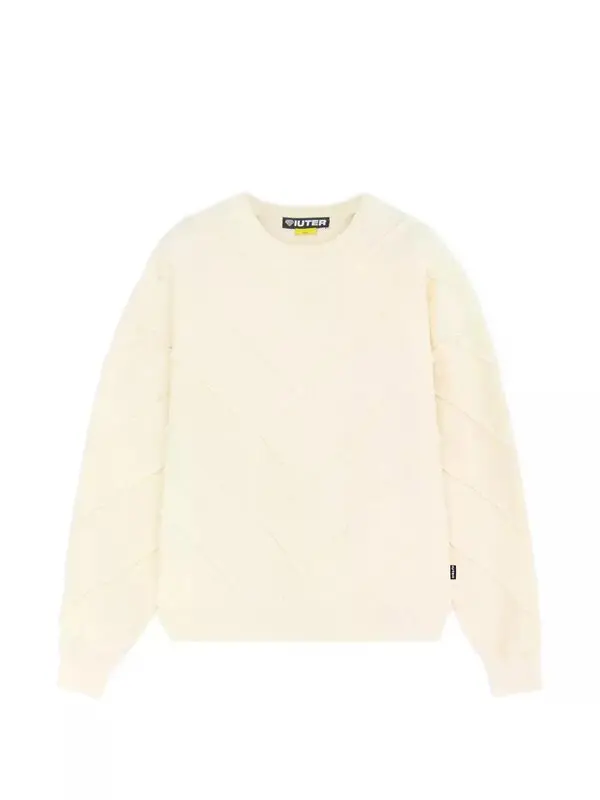 IUTER Reversible Parquet Crew-neck Sweater - Neutrals