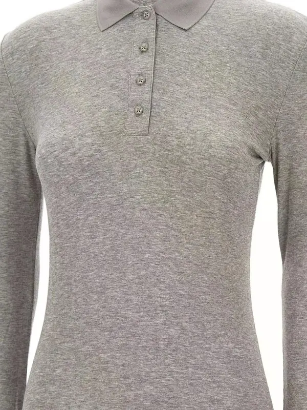 ENTIRE STUDIOS Ribbed Long-sleeve Polo - Grey