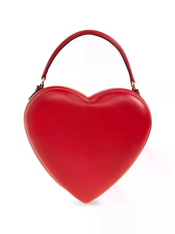 Moschino Heart-shaped Top Handle Bag - Red