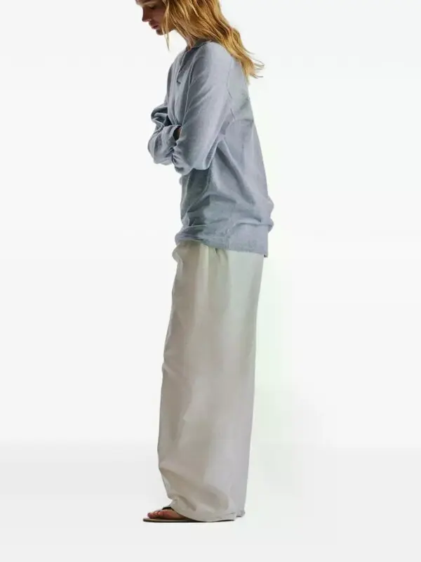 THE ROW Niosa V-neck Long-sleeve Top