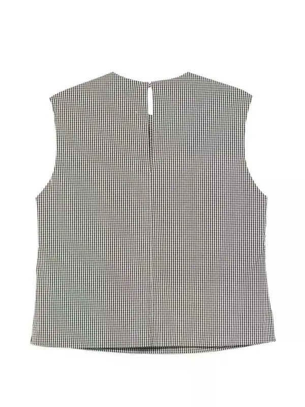 Incotex Sleeveless Gingham Top