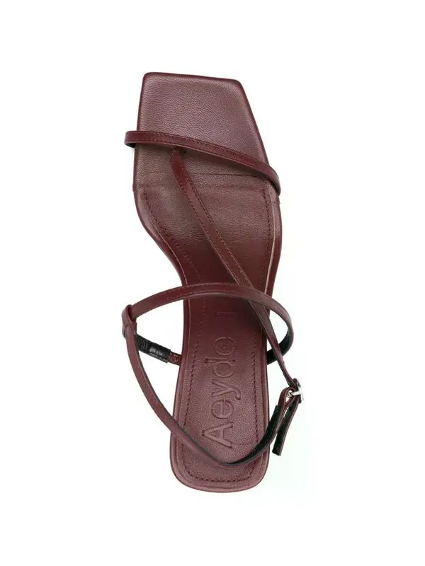 AeydĒ Strappy Square Toe Sandals - Red