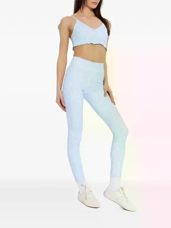 LoveShackFancy Erza Ruffled Bow Top - Blue