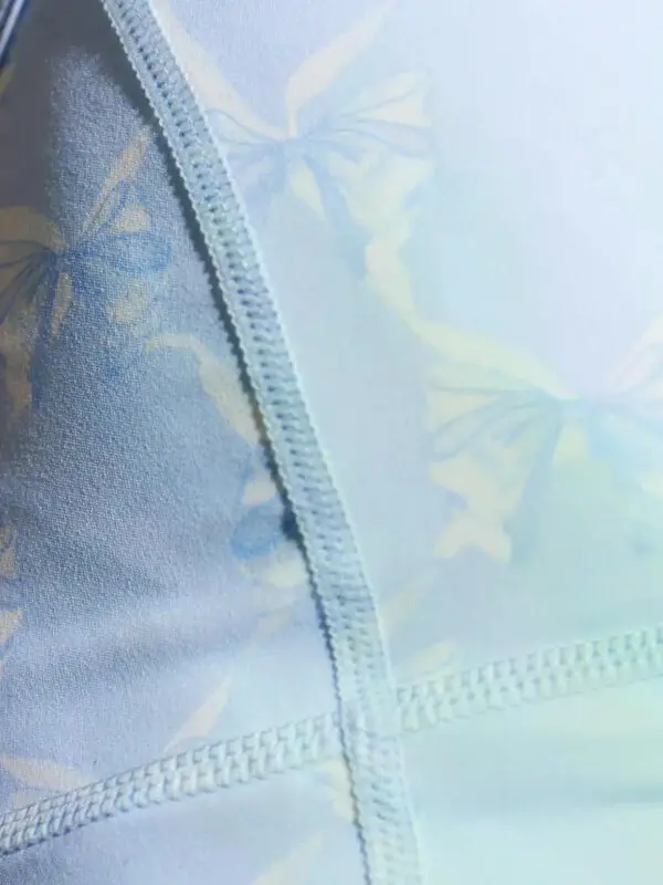 LoveShackFancy Erza Ruffled Bow Top - Blue