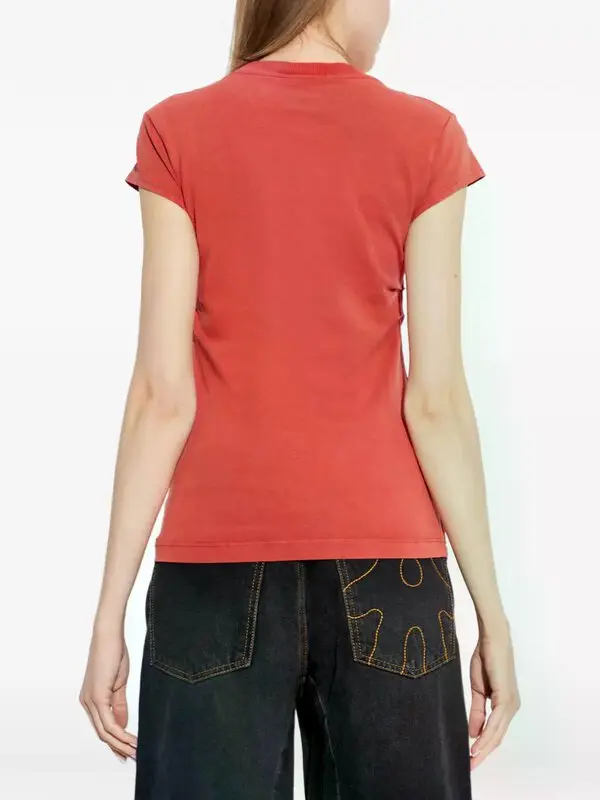 AVAVAV Cut-out Embroidered Logo T-shirt - Orange