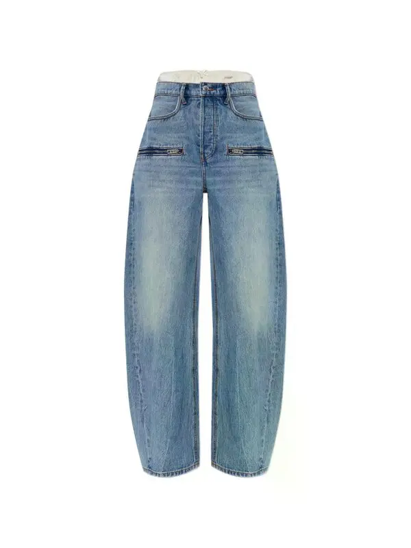 Alexander Wang Zip Cotton Jeans - Blue