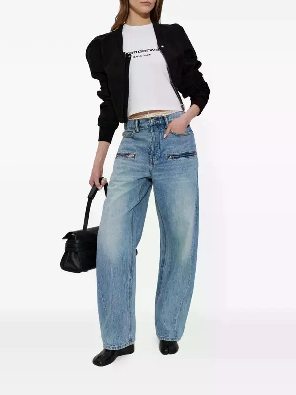 Alexander Wang Zip Cotton Jeans - Blue
