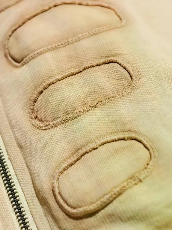 AVAVAV Hooded Zip-up Sweater With Appliqué Detail - Neutrals