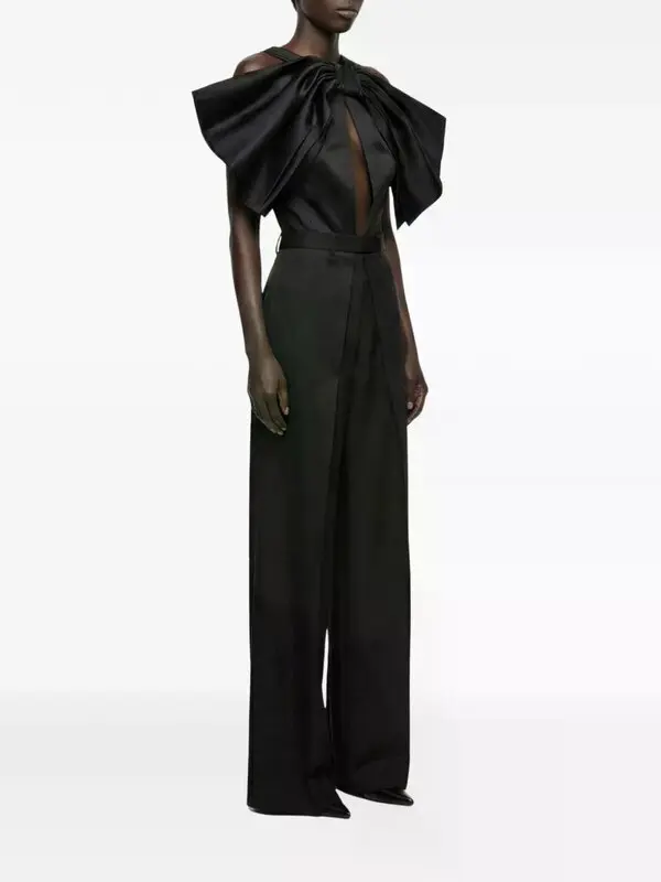 Alchemy Fashions X Lia Aram Bow-detail Bodysuit - Black