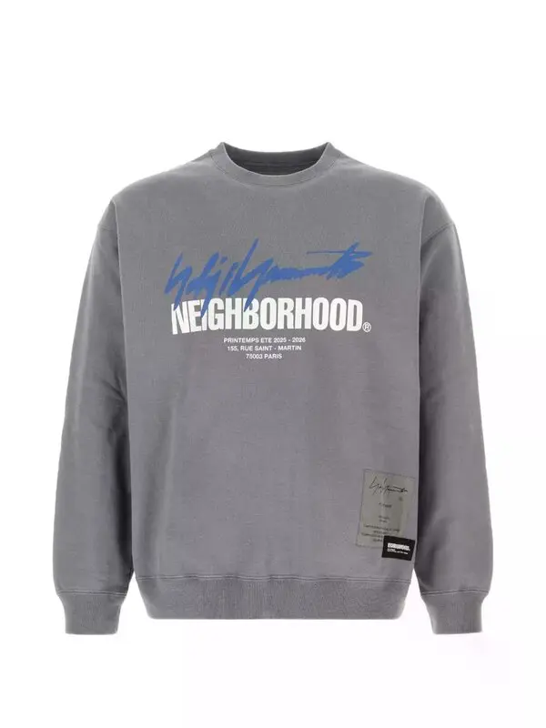 Yohji Yamamoto X Neighbourhood Logo-print Sweatshirt - Grey