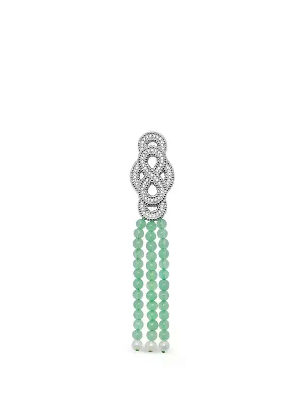 Shanghai Tang Infinite Knot Beaded Drop Earrings