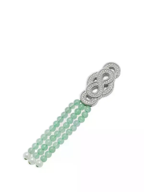 Shanghai Tang Infinite Knot Beaded Drop Earrings