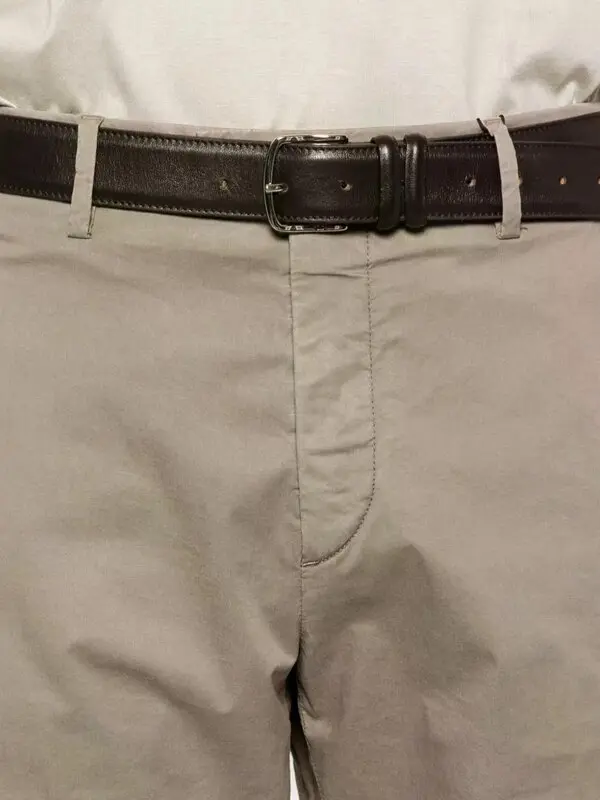 Corneliani Tailored Cotton Shorts With Cuffed Hem - Neutrals