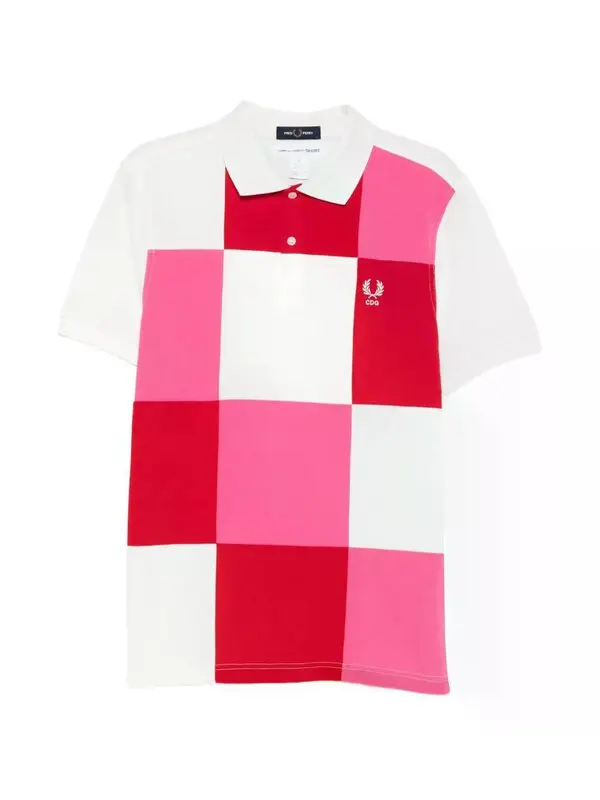 Comme Des Garçons X Fred Perry Patchwork Pique Polo Shirt