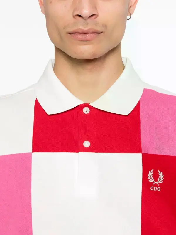Comme Des Garçons X Fred Perry Patchwork Pique Polo Shirt