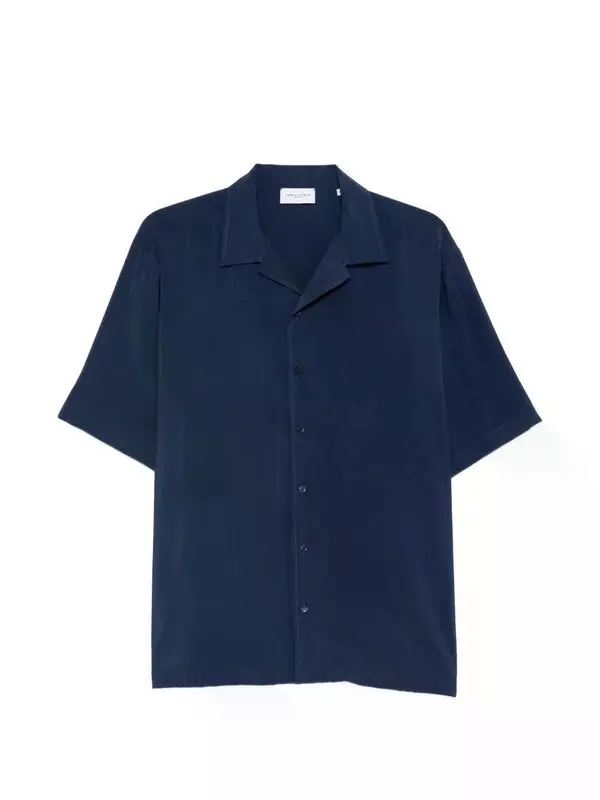 FAMILY FIRST Revere-collar Button-fastening Shirt - Blue