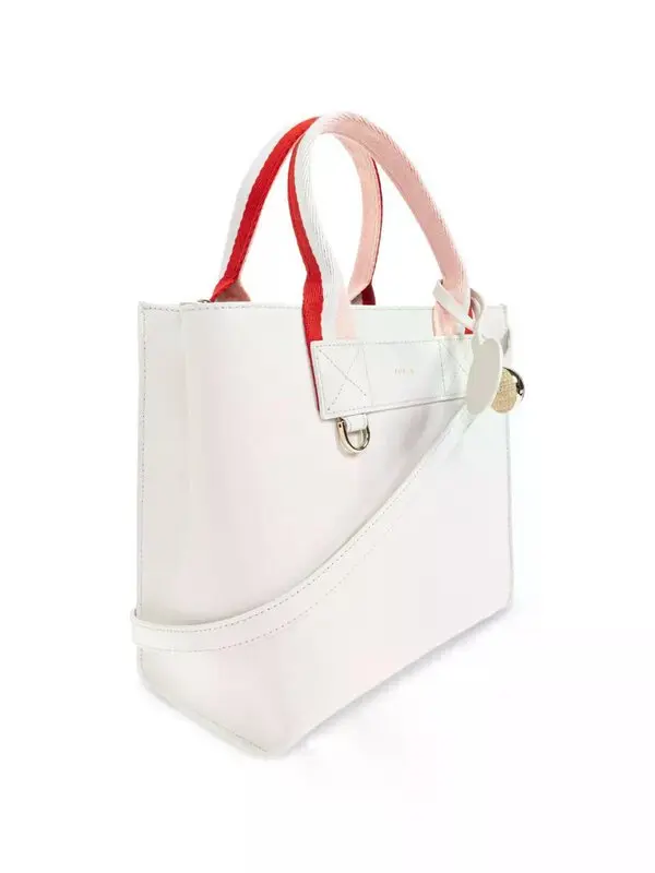 Furla Striped Handle Tote Bag - White