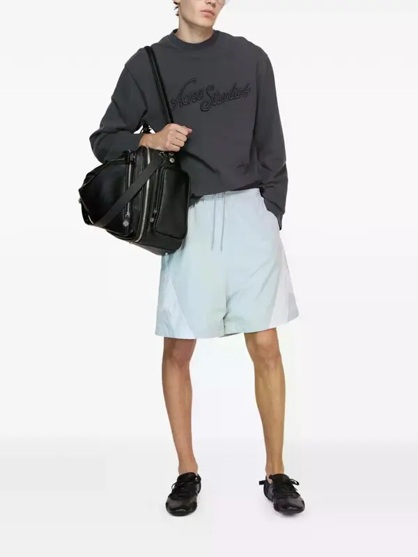 Acne Studios Logo Embroidered Long-sleeve Cotton Piqué T-shirt