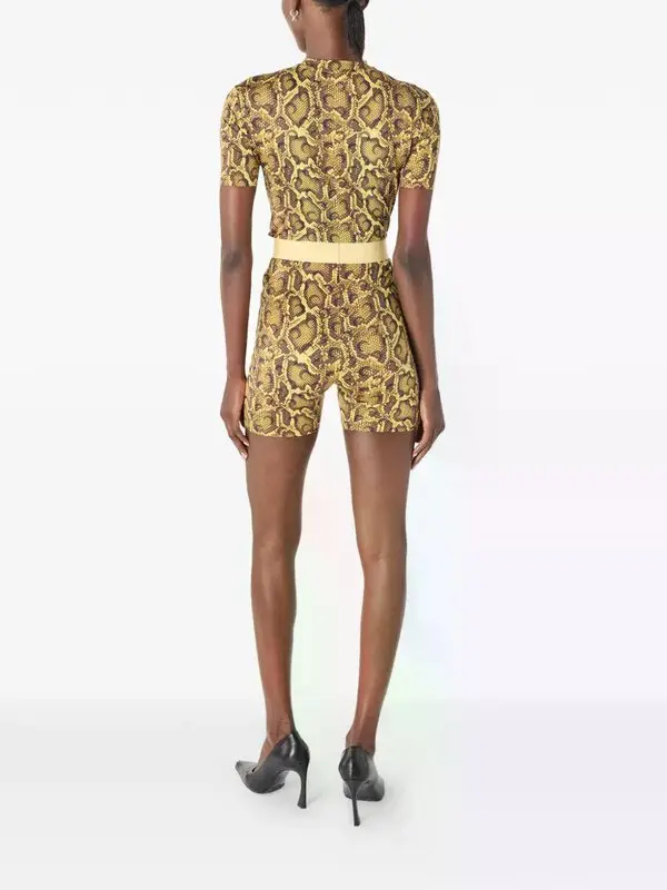 MARINE SERRE Python Print Jersey Shorts