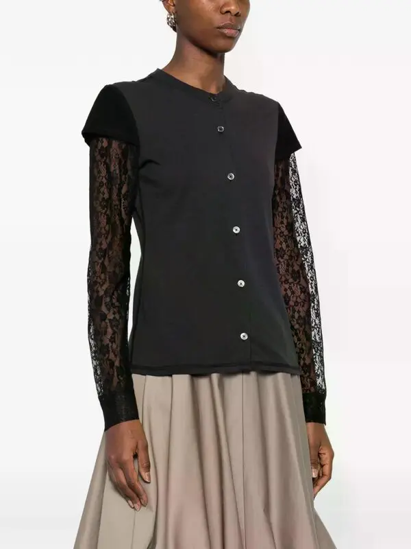 Our Legacy Lace Appliqué Button-front Cardigan