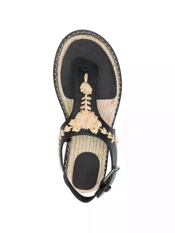 CastaÑer Pedra Floral-embroidered Buckled Flat Sandals