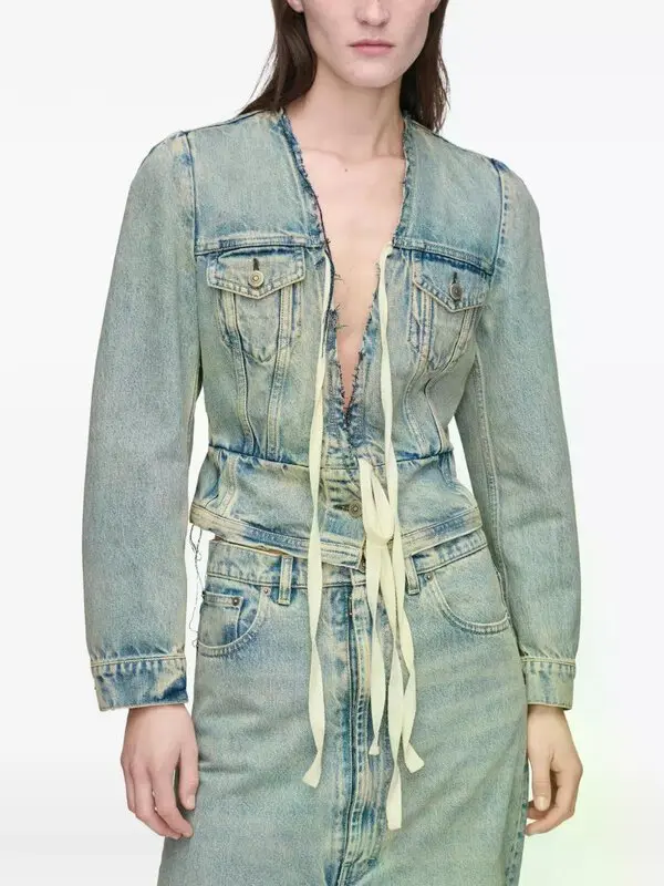 MAISON MARGIELA Raw-edged Jacket - Blue