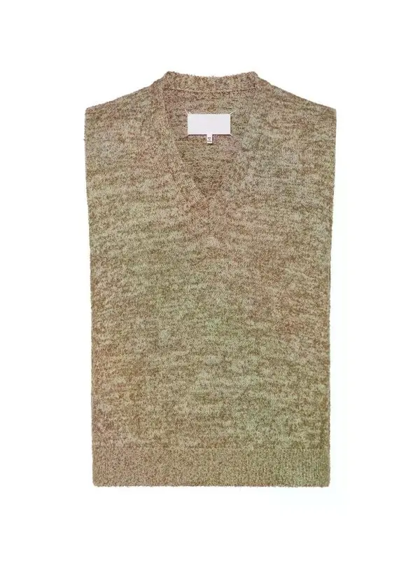 MAISON MARGIELA Sleeveless V-neck Top - Neutrals