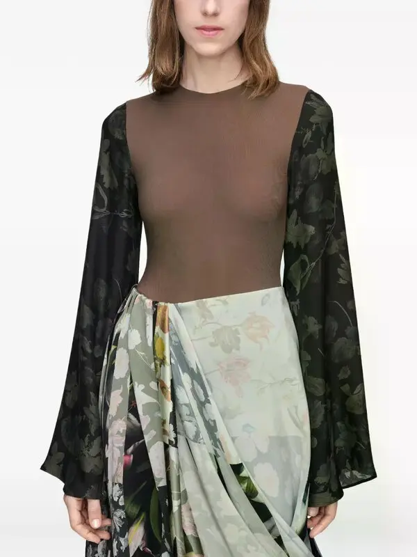 MAISON MARGIELA Floral Sleeve Bodysuit