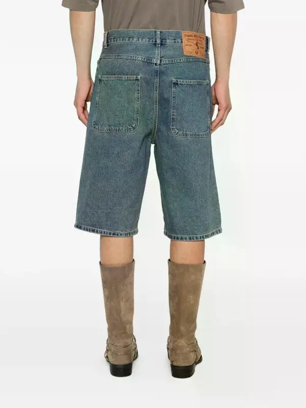 CARNE BOLLENTE Heart Cutout Denim Shorts