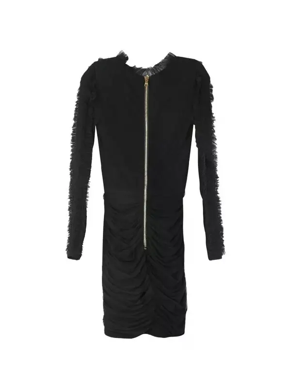 Balmain Ruffled V-neck Mini Dress