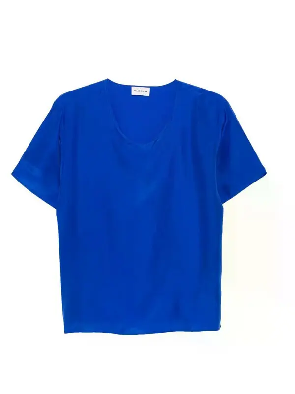 P.a.r.o.s.h Saxon V-neck Blouse - Blue