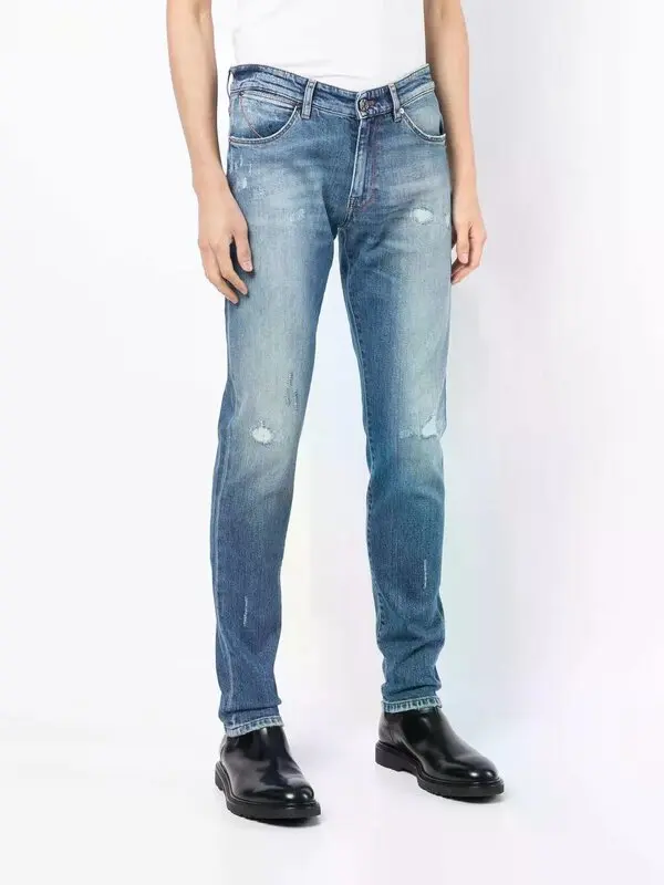 PT TORINO Distressed Slim-cut Jeans