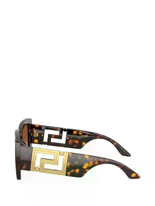 Versace Square Frame Sunglasses With Geometric Detail