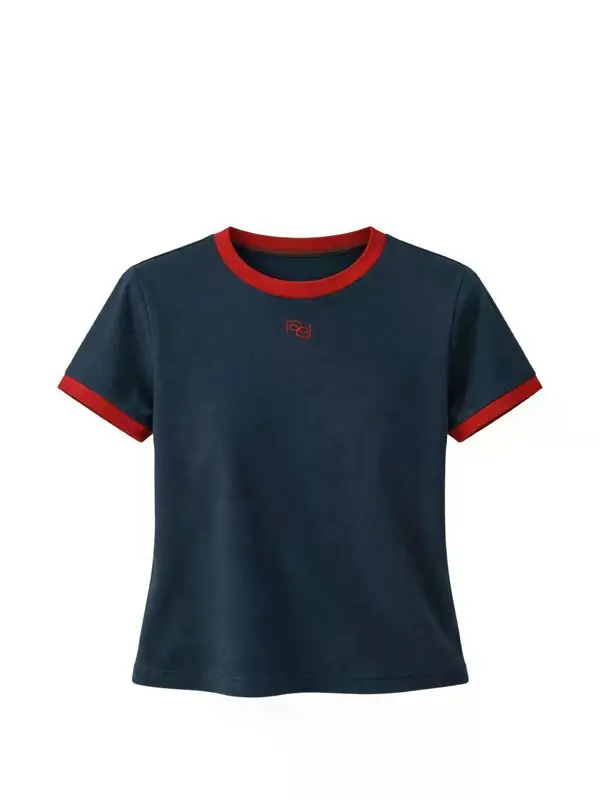 REFORMATION Crew-trim T-shirt - Blue