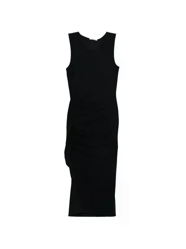 Patrizia Pepe Draped Midi Dress - Black