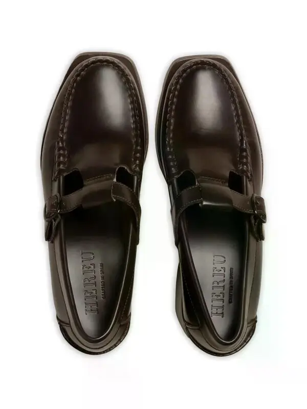 Hereu Albert T-bar Loafers - Brown