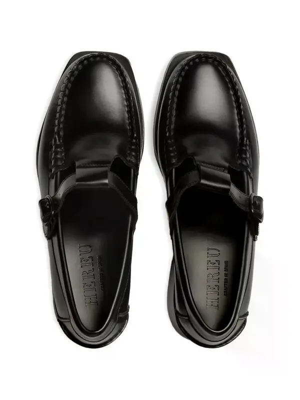 Hereu Alber T-bar Loafers With Buckle Detailing