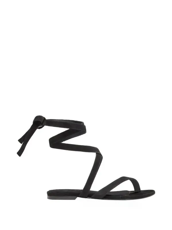 Proenza Schouler Tie Fastening Flat Sandals - Black