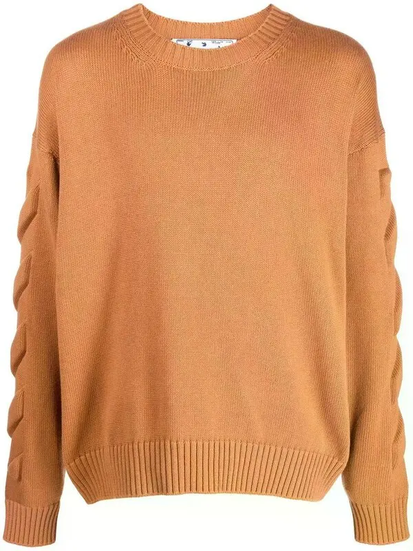 Off-White 3d Diagonal Stripe Crewneck Jumper