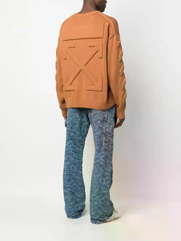 Off-White 3d Diagonal Stripe Crewneck Jumper