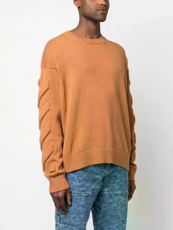 Off-White 3d Diagonal Stripe Crewneck Jumper