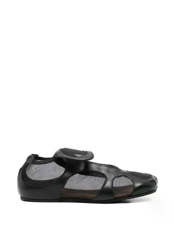 EGONLAB Cut-out Leather Sneakers - Black